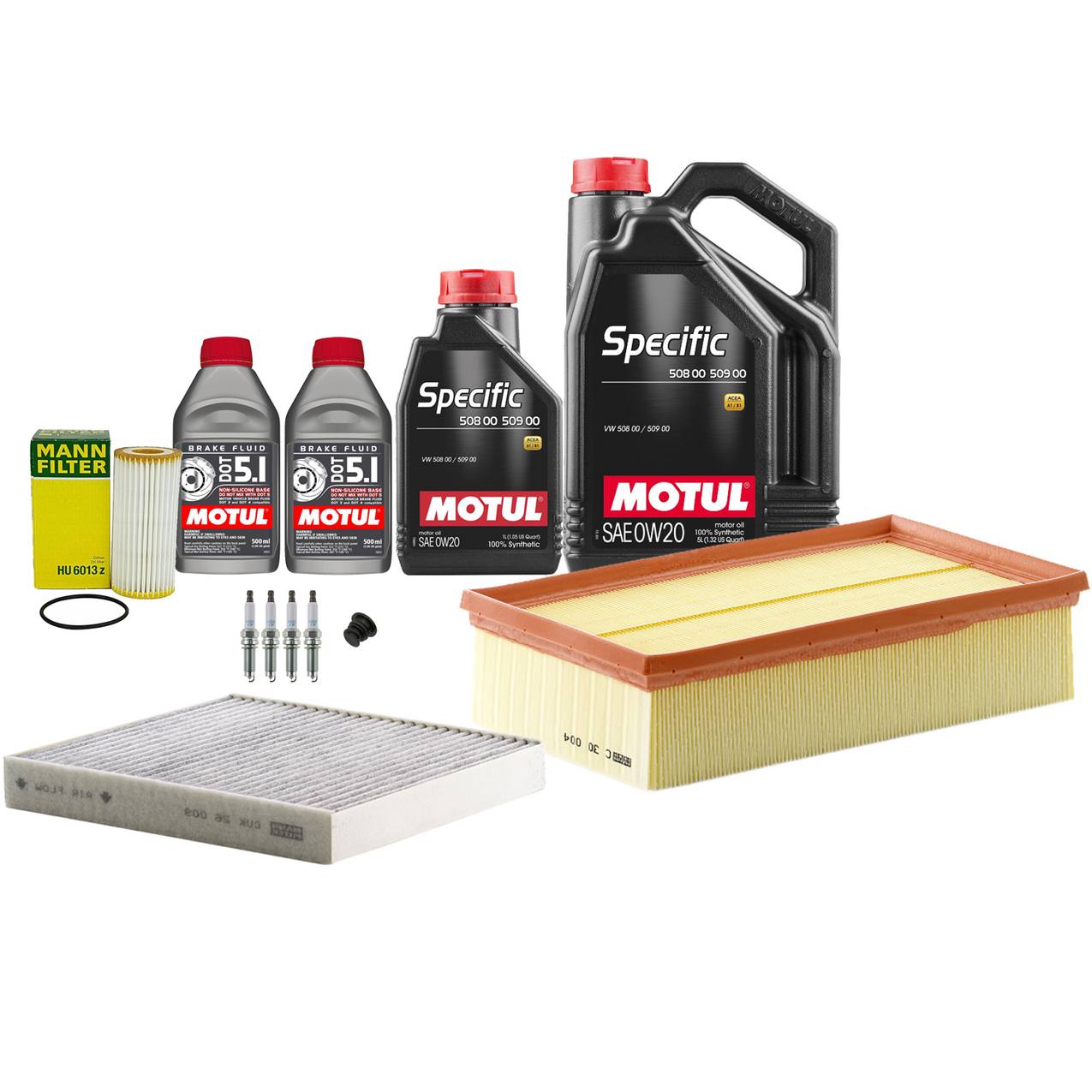 Ignition Tune-Up Kit (6 Liter Specific 0w-20 Engine Oil) (4pc Laser ...