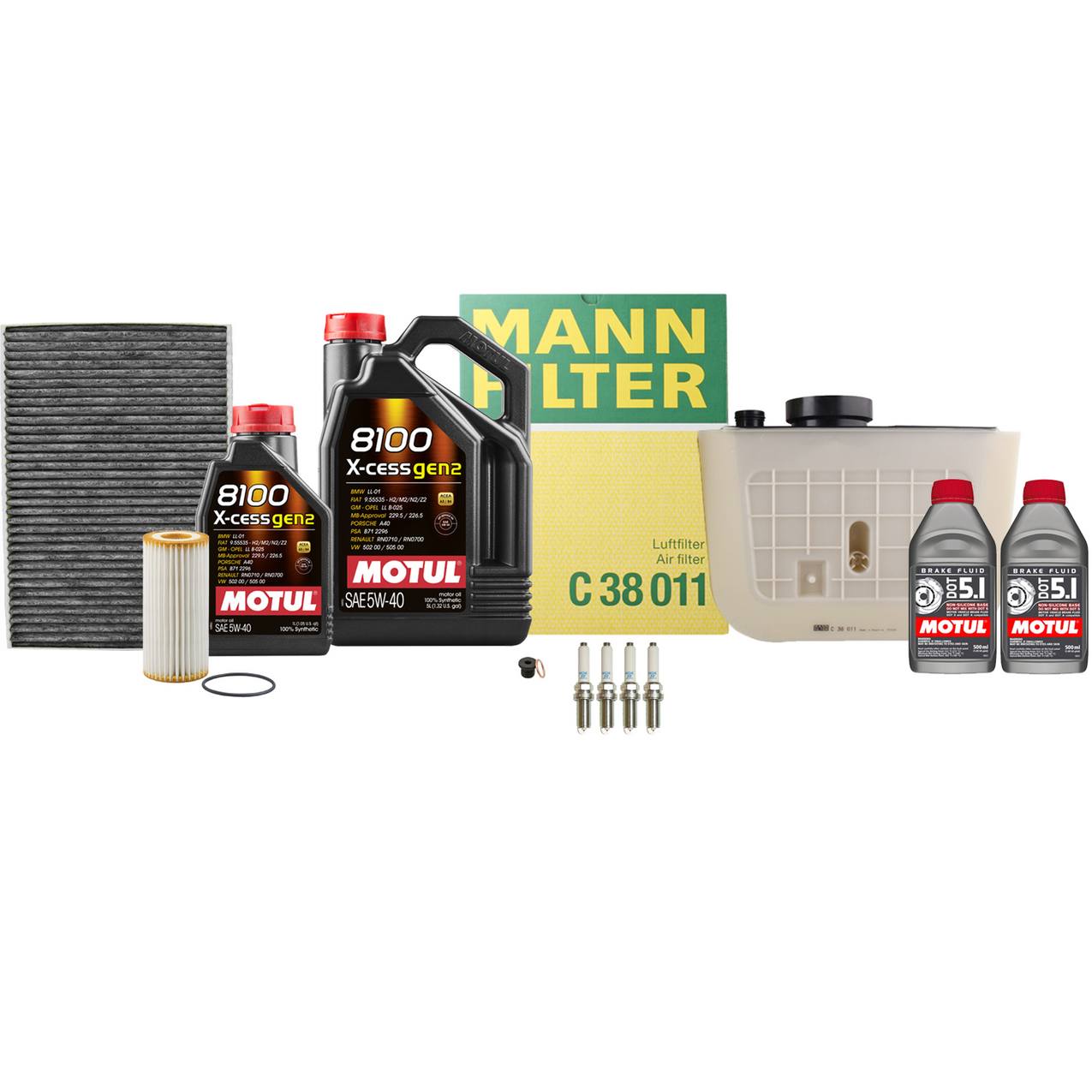 Ignition Tune-Up Kit (6 Liter 8100 X-Cess Gen 2 5W-40 Engine Oil) (4pc ...