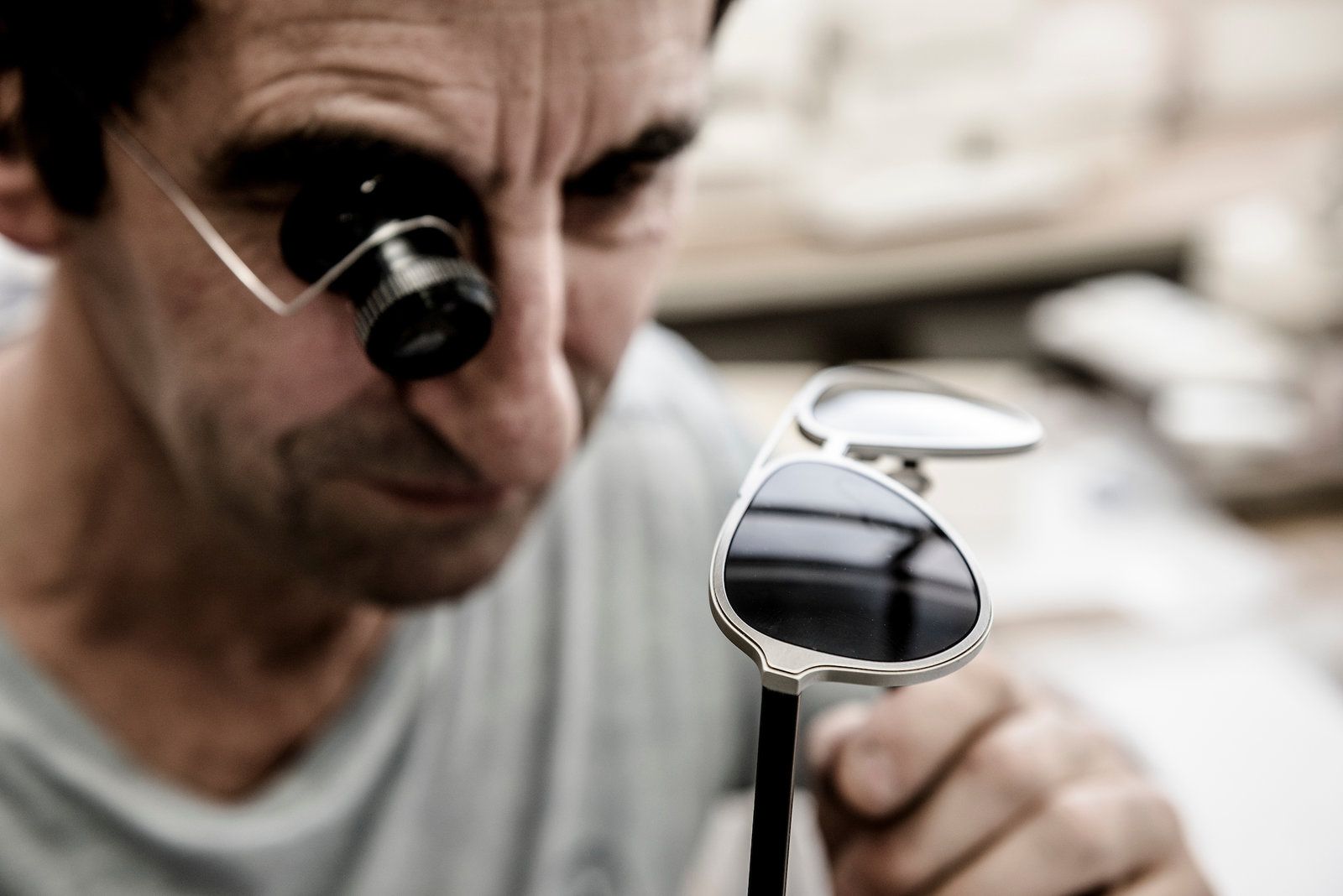 Aviateur Sunglasses, Steel - Pascal Mathieu Eyewear