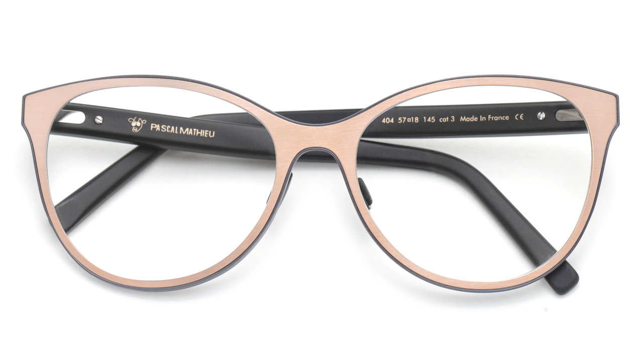 Lunettes de Soleil Papillon, Or rose & Anthracite - Pascal Mathieu Eyewear