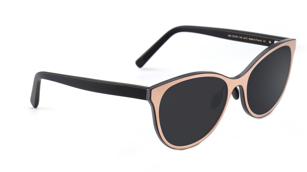 Lunettes de Soleil Papillon, Or rose & Anthracite - Pascal Mathieu Eyewear