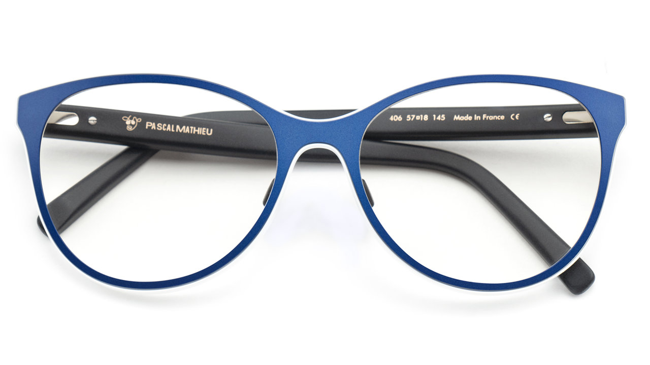 Papillon Sunglasses, Blue & White - Pascal Mathieu Eyewear
