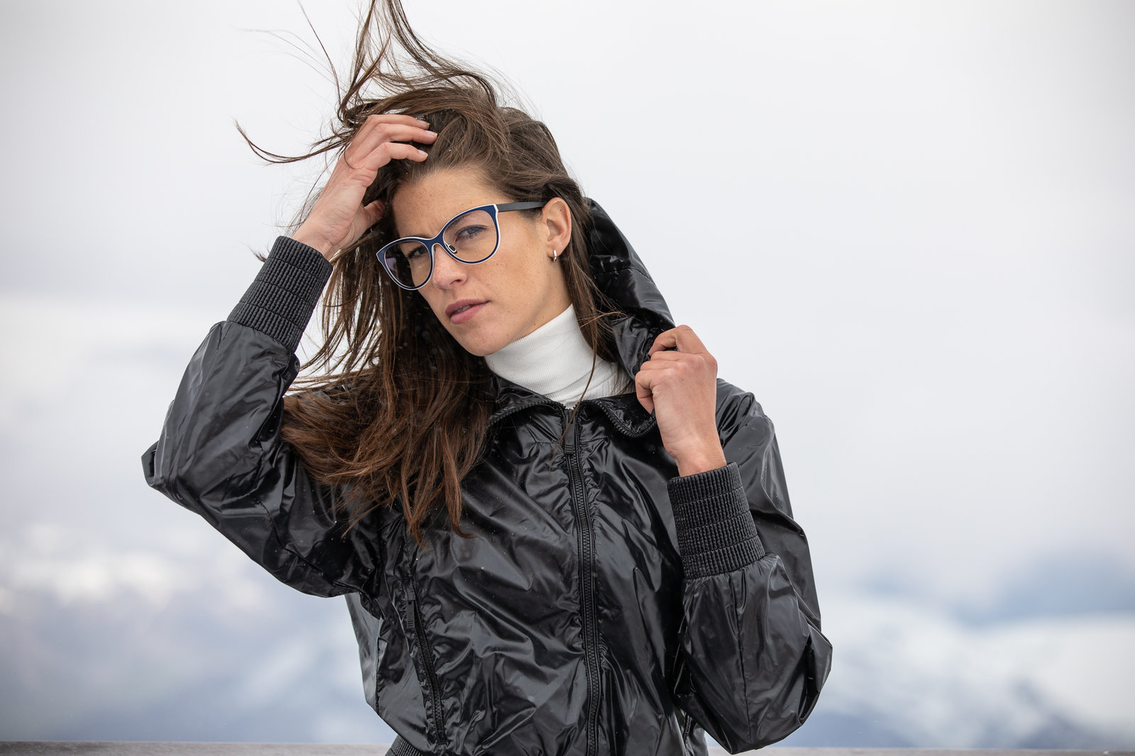 Papillon Sunglasses, Blue & White - Pascal Mathieu Eyewear