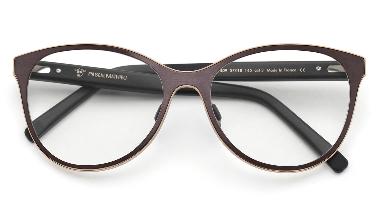 Papillon Sunglasses, Brown & Rose Gold - Pascal Mathieu Eyewear