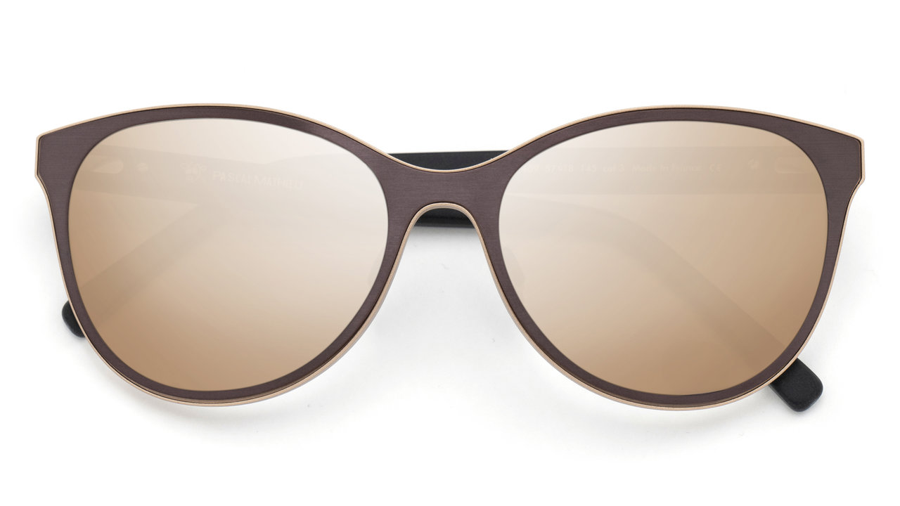 Papillon Sunglasses, Brown & Rose Gold - Pascal Mathieu Eyewear