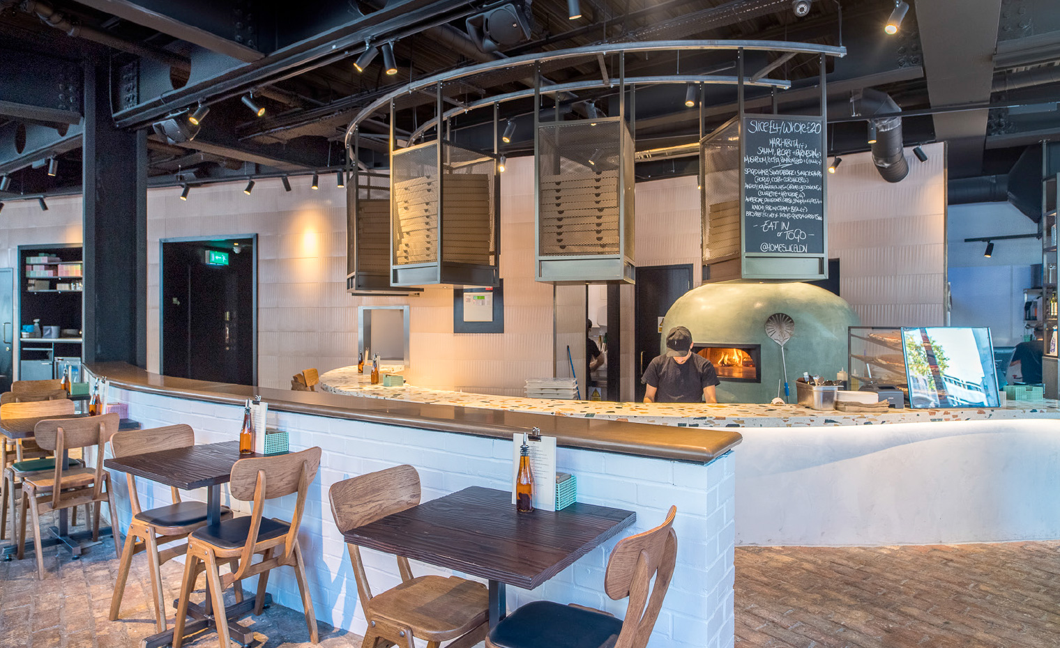Homeslice Pizza Bloomberg Building | Our Work | Interior and Retail ...