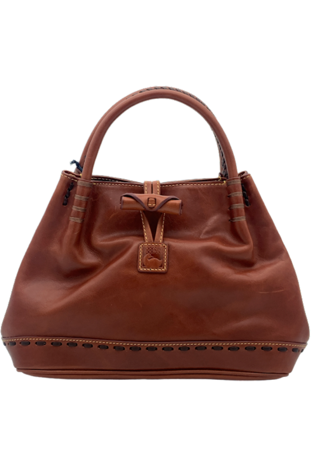Dooney & Bourke Florentine Leather Double Handle Toggle Bag Ginger | Jender