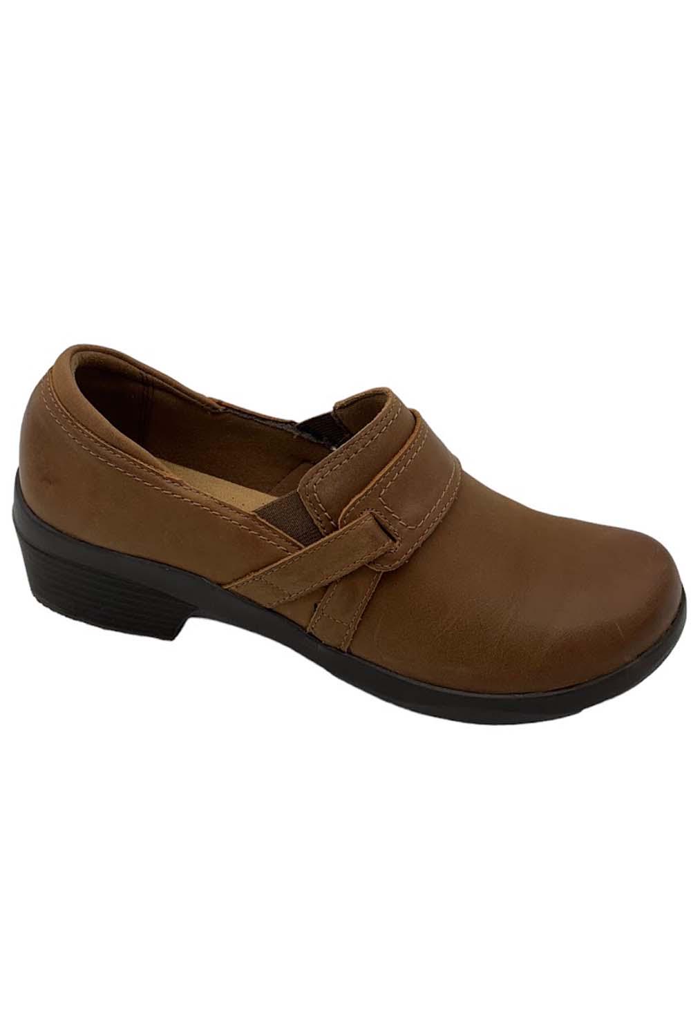 Clarks Collection Leather Slip-On Shooties Angie Poppy Dark Tan | Jender
