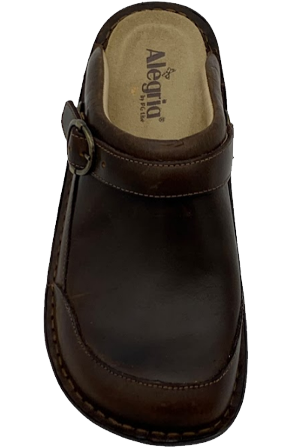 Alegria Leather Adjustable Backstrap Clogs Seville Oiled Brown | Jender