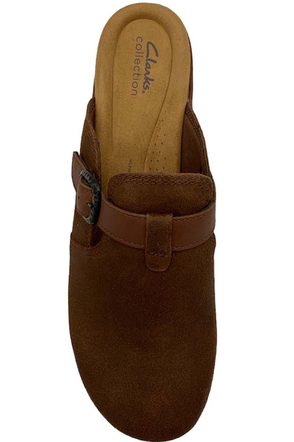 Clarks Collection Leather Heeled Clog Paizlee Nora Tan | Jender