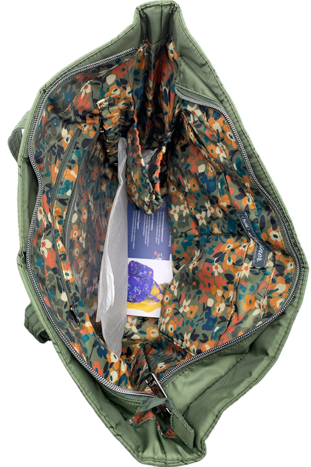 Lug Medium Tote with Trolley Sleeve Skyliner Olive Green | Jender