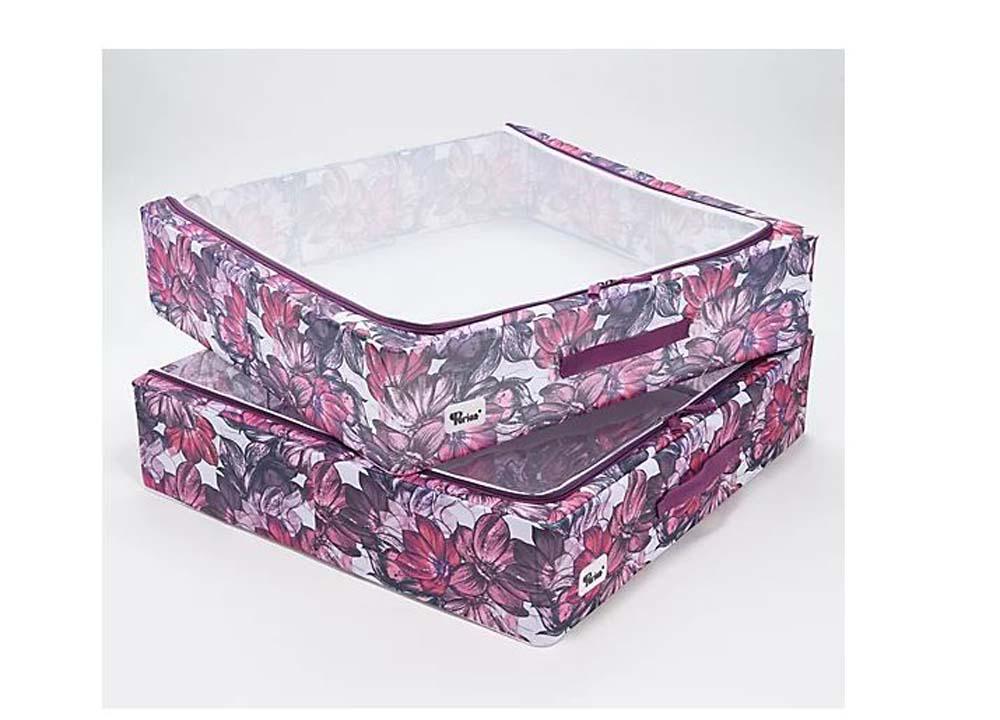 Periea Large Collapsible Under the Bed Storage Boxes - Set of 2 | Jender