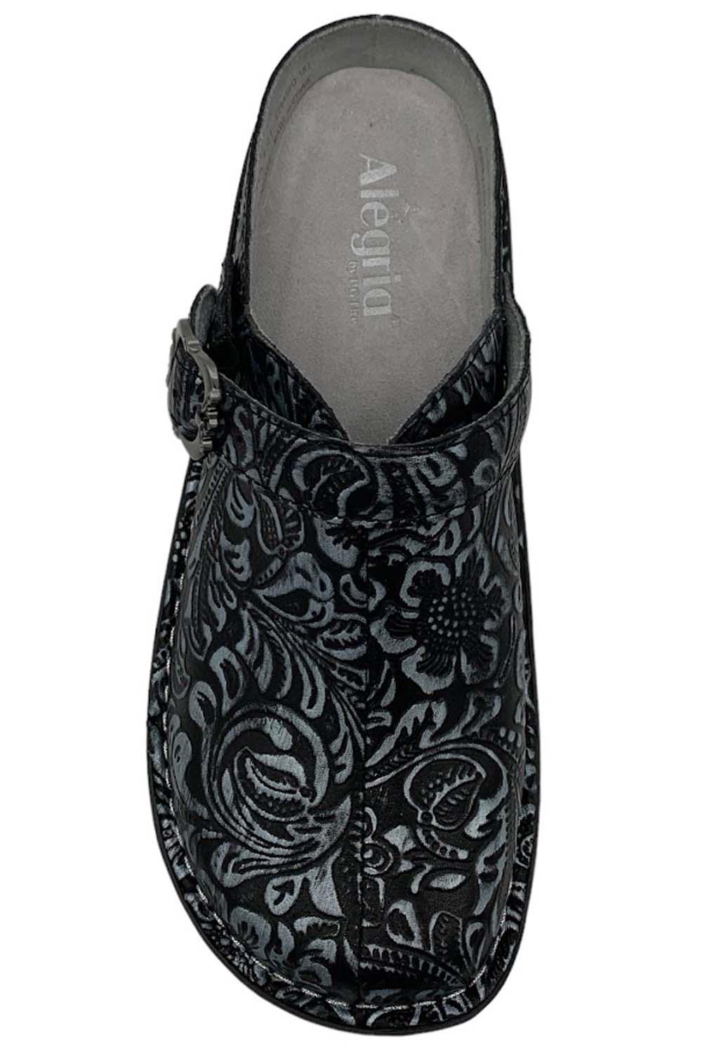 Alegria Leather Adjustable Backstrap Clogs Myrtle Navy Swish | Jender