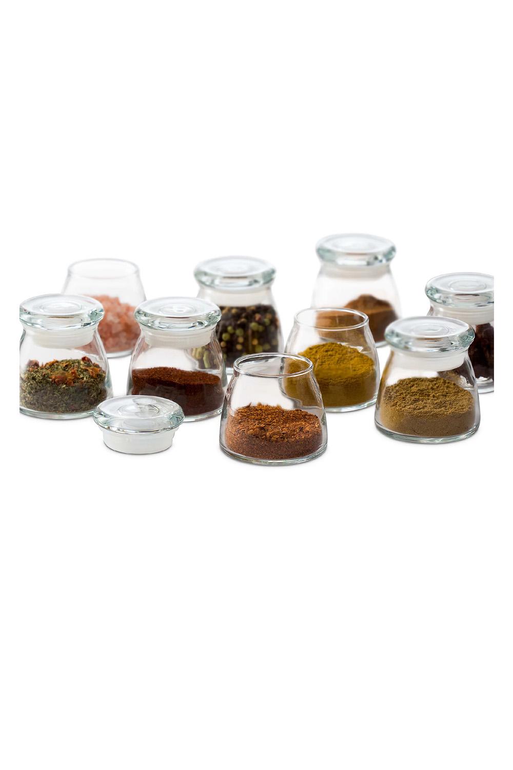Libbey Vibe Mini Glass Jars with Lids - Set of 12 | Jender