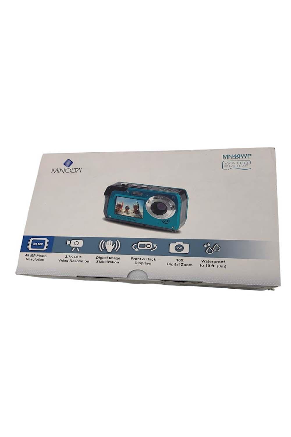 Minolta MN40WP Waterproof Dual-Screen Digital Camera Blue | Jender