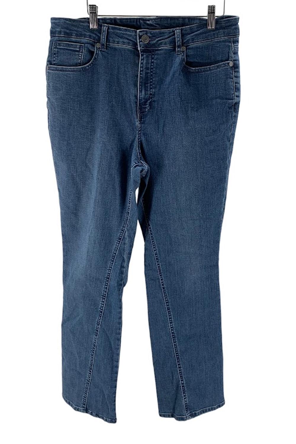 Isaac Mizrahi Live! True Denim Straight Leg Jeans Inset Medium Indigo ...