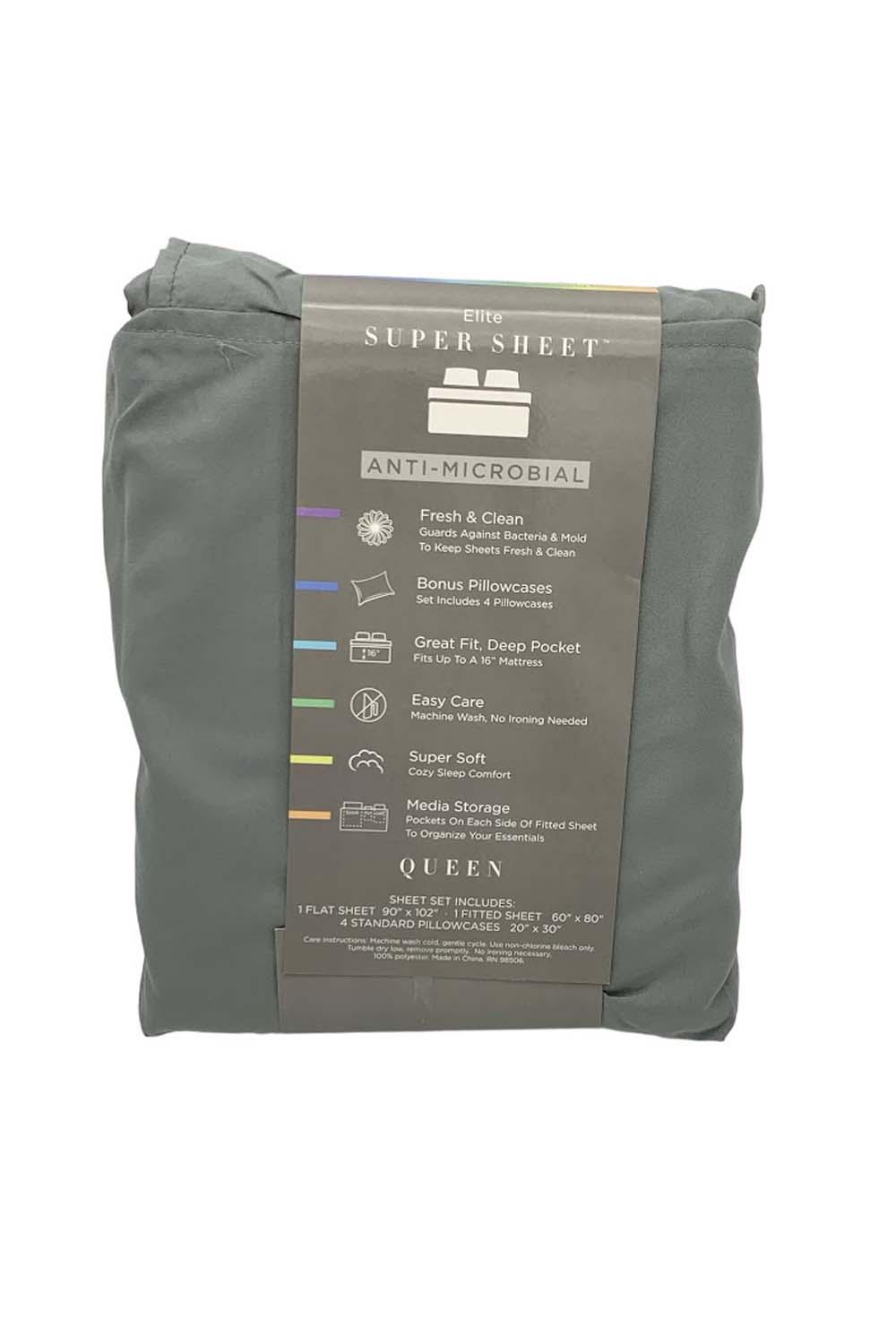 Microfiber Antimicrobial Super Sheet Set Dark Gray | Jender