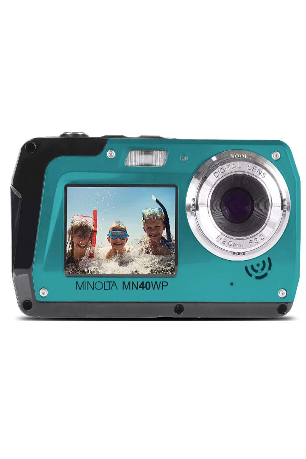 Minolta MN40WP Waterproof Dual-Screen Digital Camera Blue | Jender