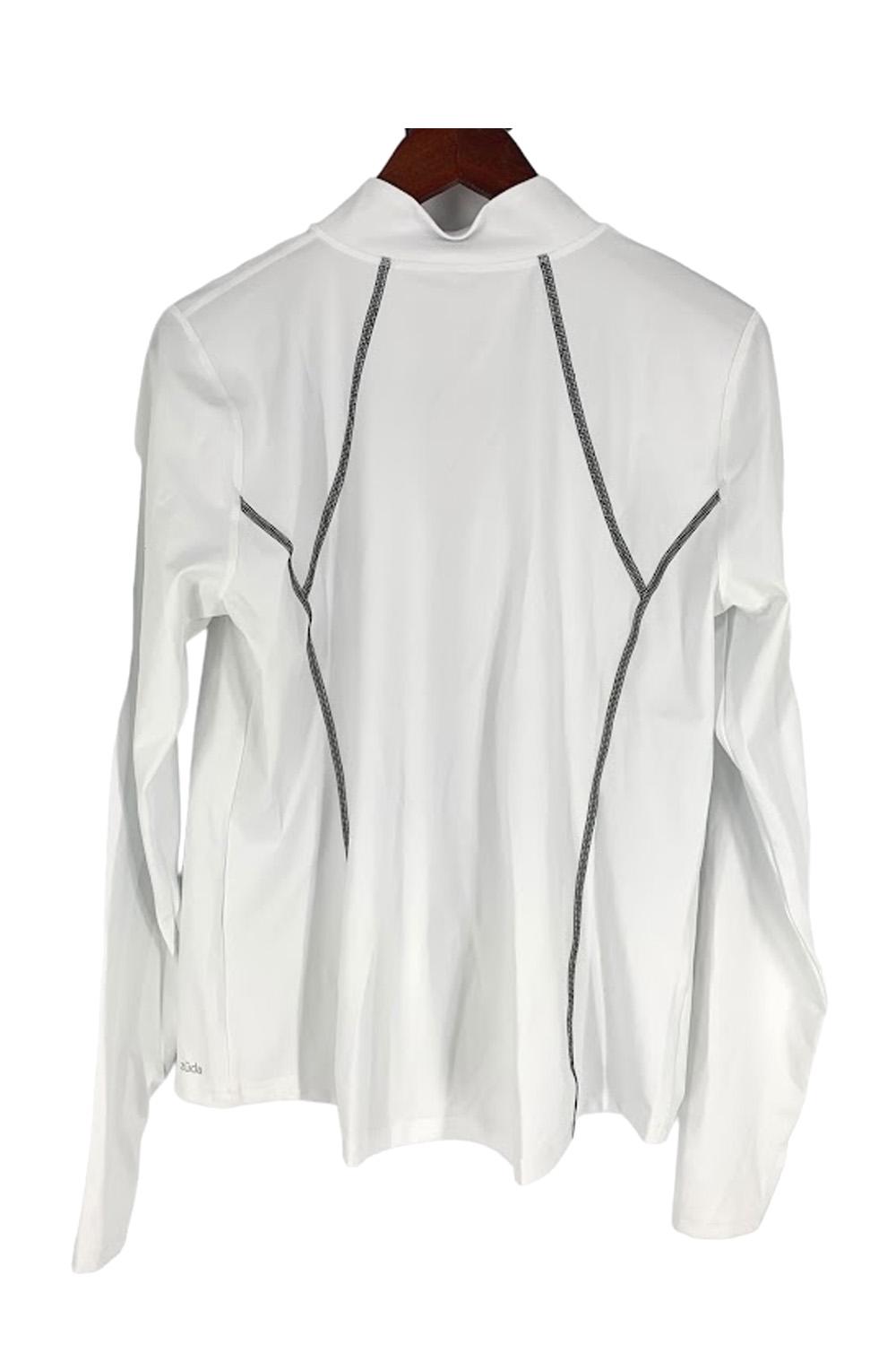 zuda Z-Move Zip Front Track Jacket with Seaming Bright White | Jender