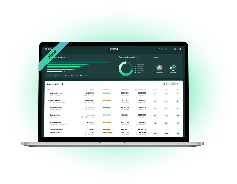 Multi-entity spend management software | Payhawk