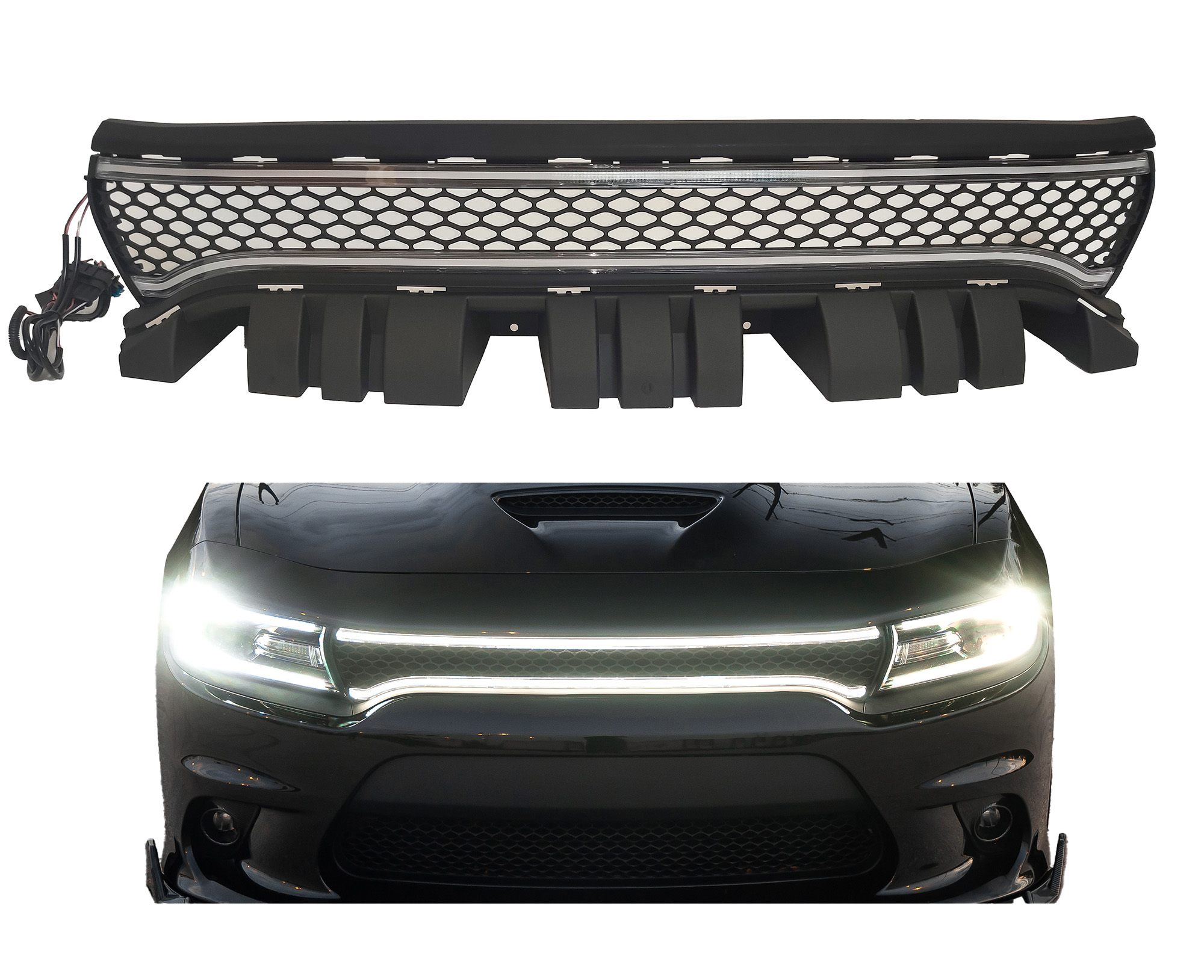 Grille with LED DRL and Startup Sequence fits 15-23 Dodge Charger | eBay