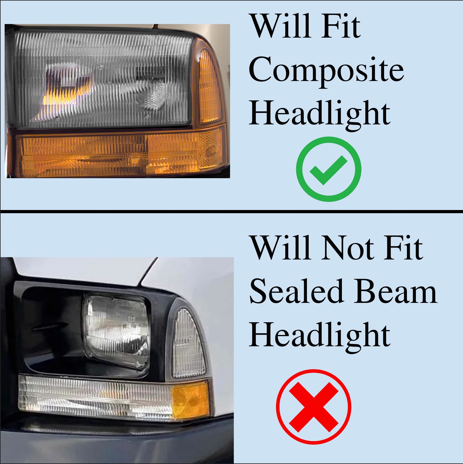 05-07 Conversion Headlights Headlamps Set Fits 99-04 Superduty Ford ...