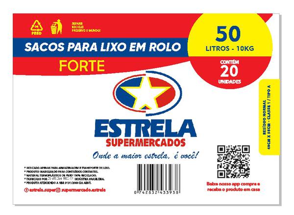 Estrela Supermercados | SACO DE LIXO FORTE ESTRELA 50 LT ROLO COM 20 ... Estrela Supermercados | SACO DE LIXO FORTE ESTRELA 50 LT ROLO COM 20 ...