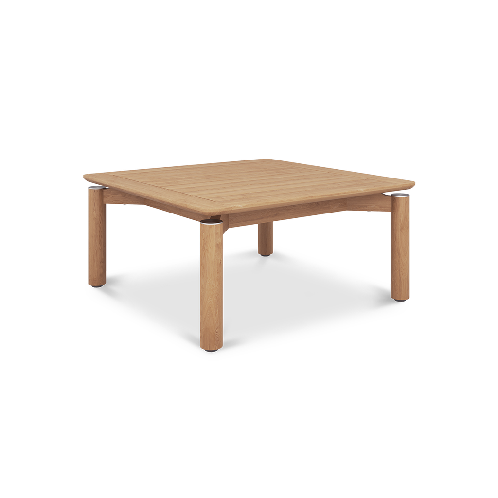Ara Square Coffee Table | Modern Teak Square Coffee Table with Steel Detail