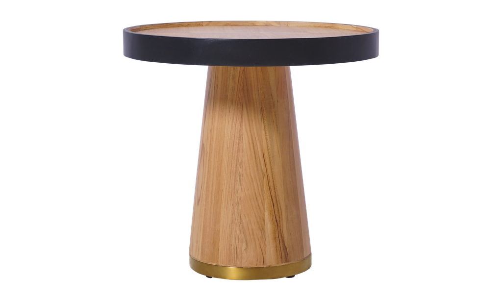 Noa Side Table | Teak Wood And Stainless Steel For An Elegant Living ...