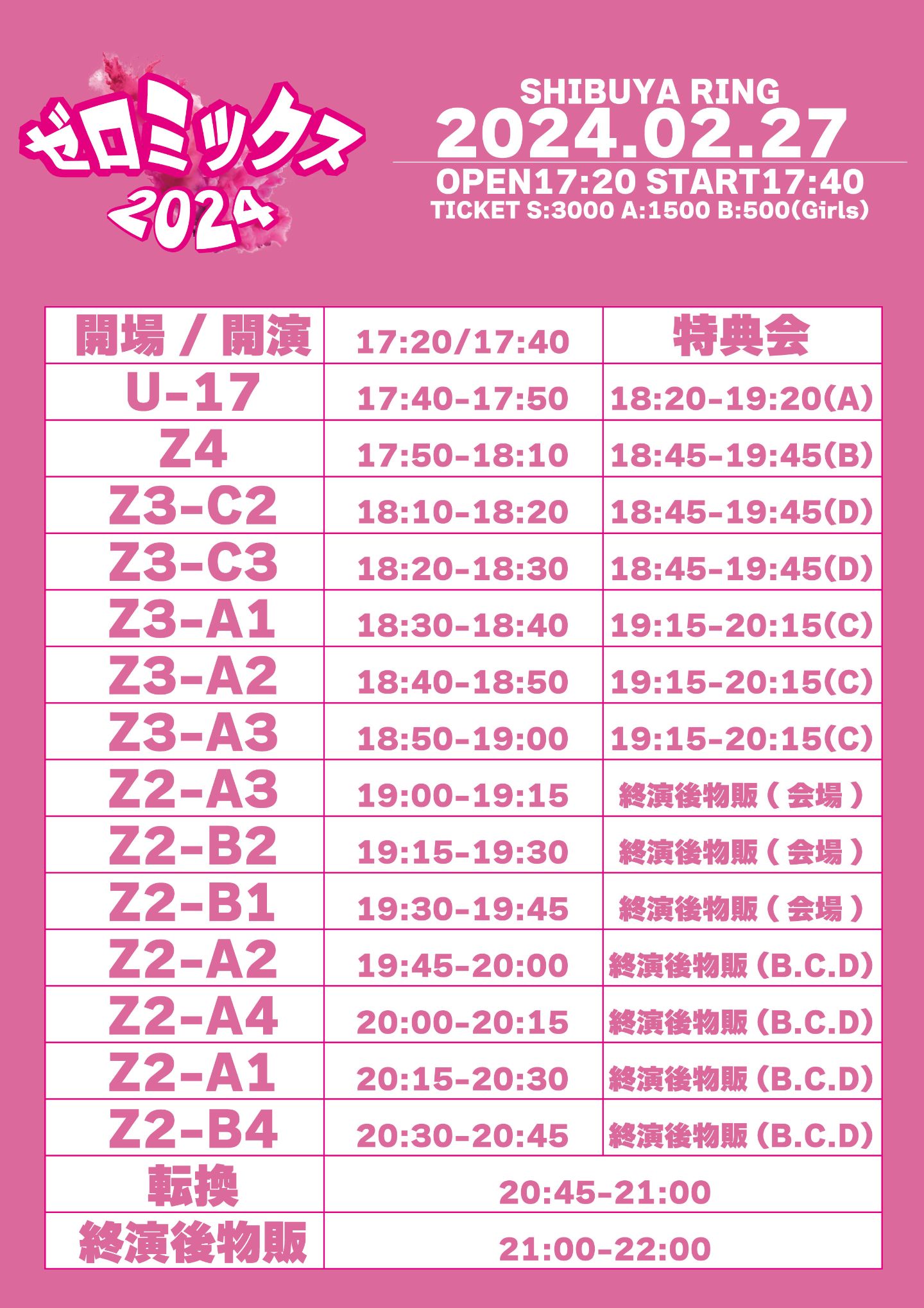 ゼロミックス2024 | TicketDive