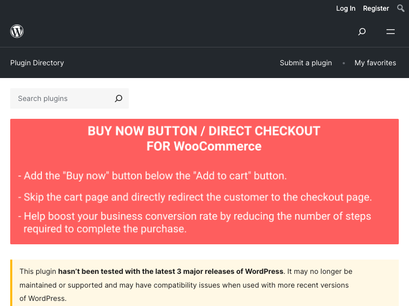 Buy Now Button, Direct Checkout, Quick Checkout / Purchase Button For WooCommerce