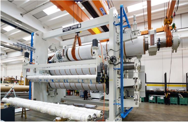 Rodolfo Comerio presenta le più grandi calandre del mondo con cilindri ...