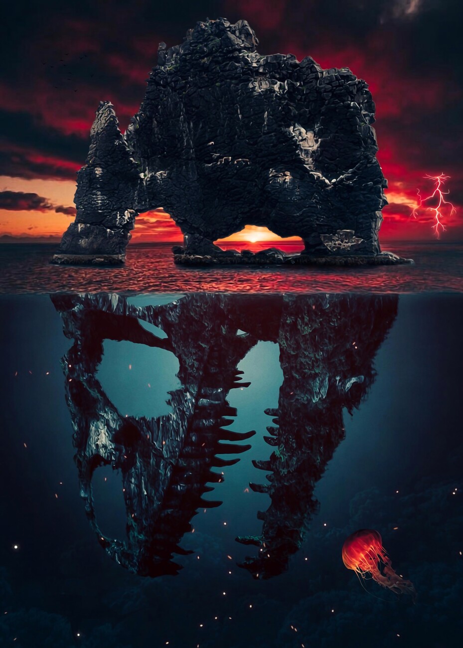 Underwater Rock Wall