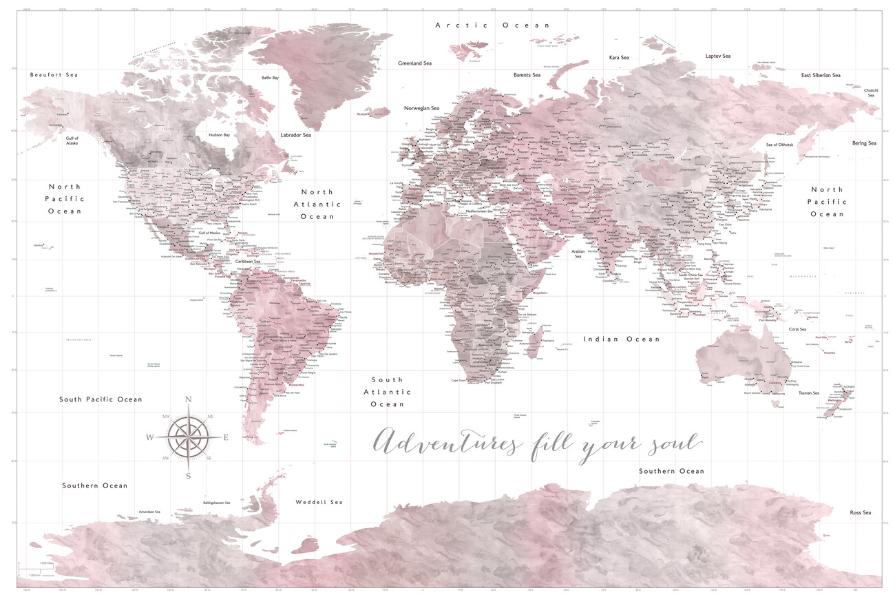 Mapa de Adventures fill your soul, Aviva world map with cities | Mapas ...
