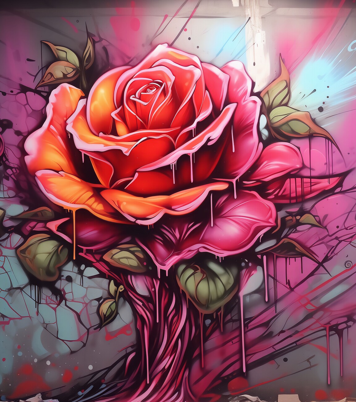 Graffiti Rose Design