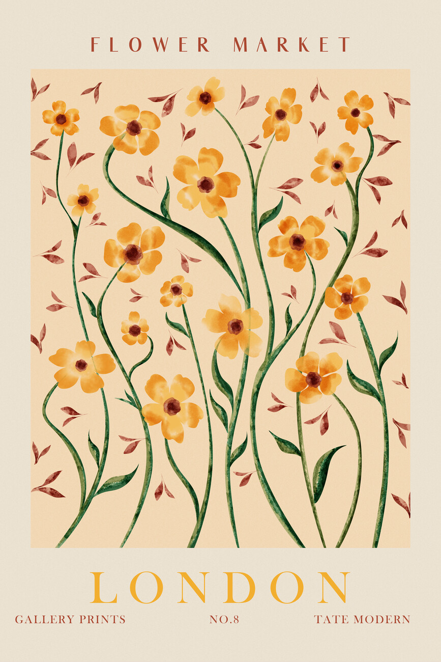 Flower Prints And Posters Vintage Flower Market Canvas Posters Shop