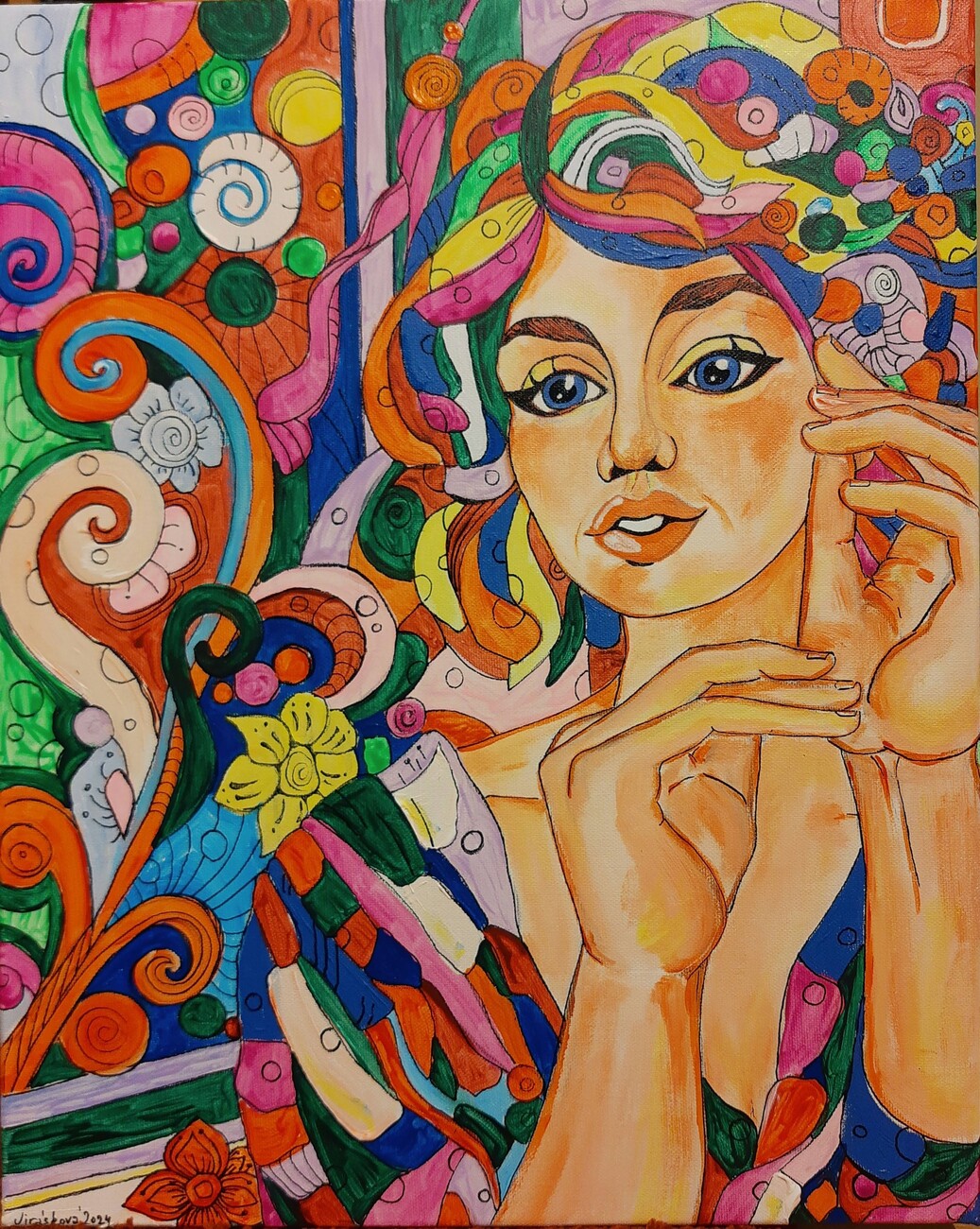 Zentangle Wall Rainbow Feather | Zentangle | Mandala Wall Art