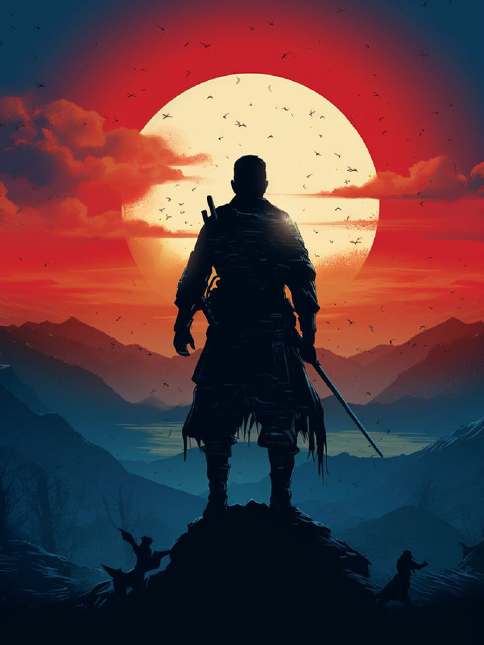 Wall Art Print | Samurai Sunset | UKposters
