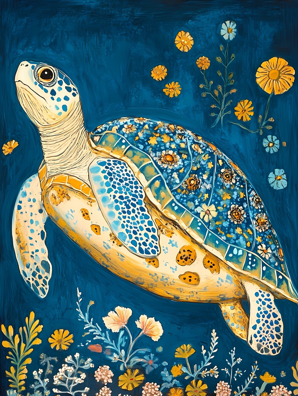 Sea Turtle Painting On Canvas