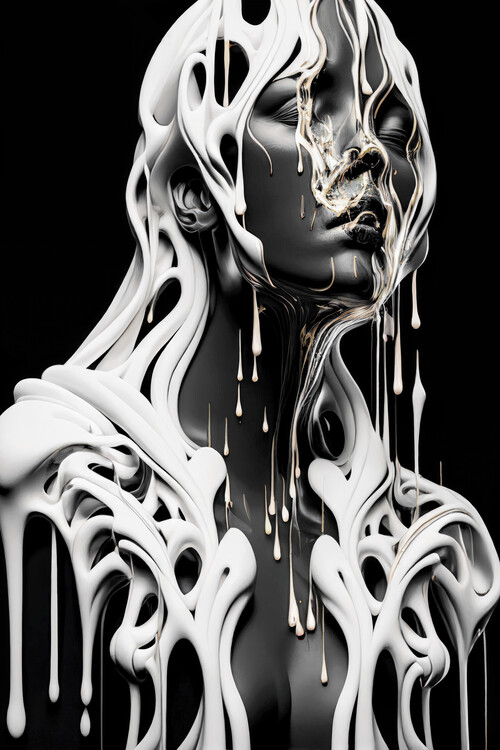 Wallpaper Canvas Dripping Painting