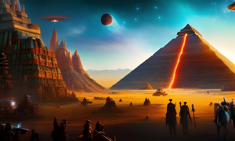 Illustration artistiques | Aliens and Pyramids | Europosters