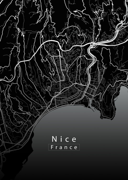 Maps of Nice Posters & Wall Art Prints | Buy Online at EuroPosters