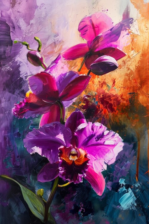 Orchid oil painting | A maior seleção de presentes e posteres | 3+1 GRÁTIS
