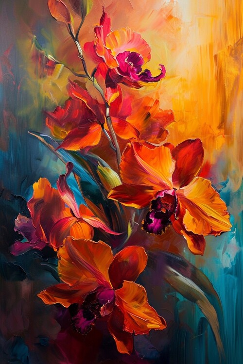 Orchid oil painting | La selección más grande de regalos y pósters | 3 ...
