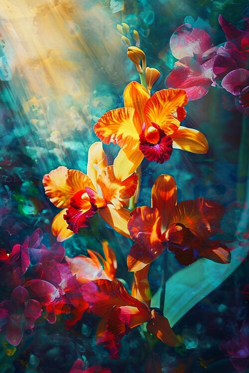 Orchid oil painting | La selección más grande de regalos y pósters | 3 ...