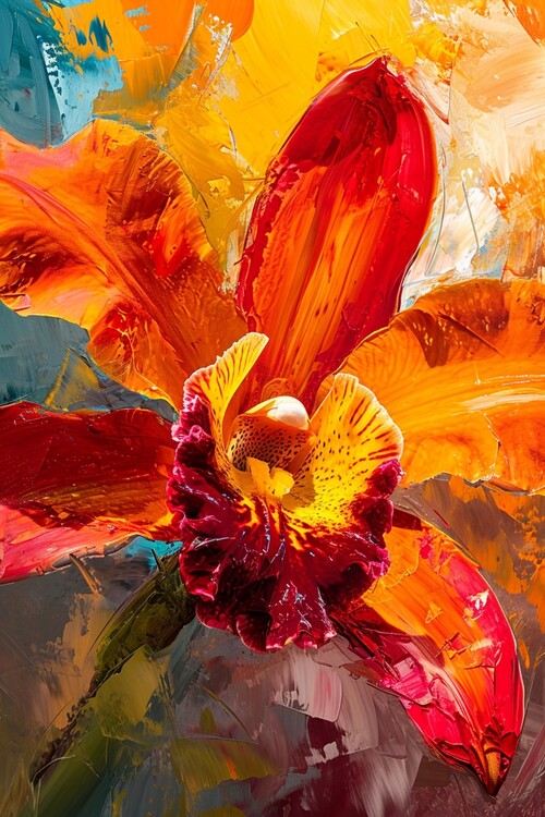 Orchid oil painting | A maior seleção de presentes e posteres | 3+1 GRÁTIS