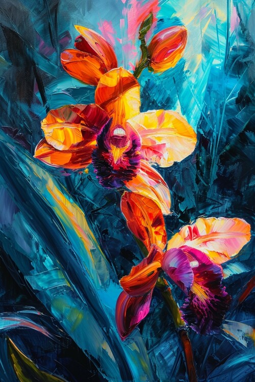 Orchid oil painting | A maior seleção de presentes e posteres | 3+1 GRÁTIS
