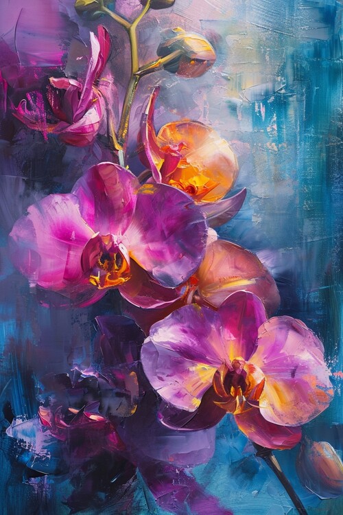 Orchid oil painting | La selección más grande de regalos y pósters | 3 ...