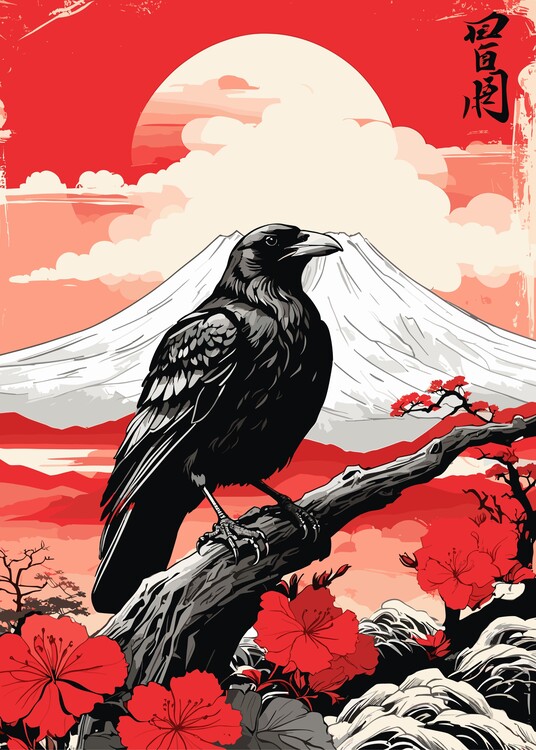 Japanese Crow Art