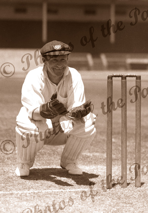 Australia cricketer, Bert Oldfield (behind stumps) 1930s – Photos of ...